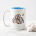 Bambi & Thumper Sitting In The Flowers Two-Tone Coffee Mug | Zazzle