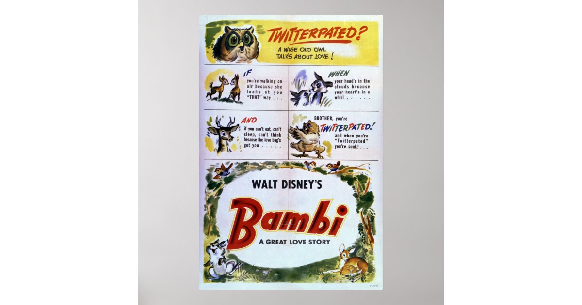 Bambi Twitterpated Poster | Zazzle