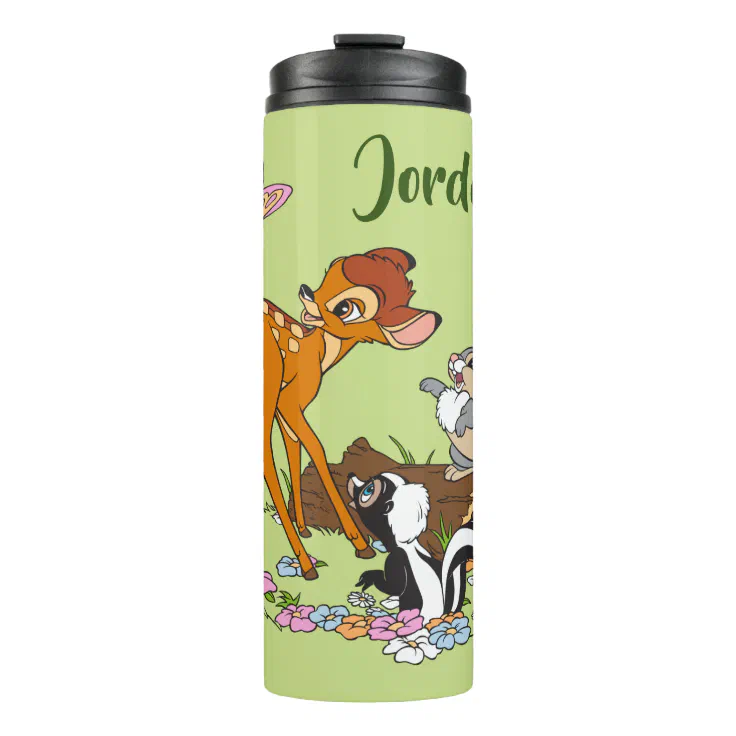 Bambi With Butterfly On Tail Thermal Tumbler | Zazzle