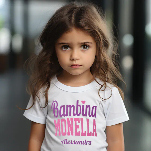 Bambina Monella Funny Italian Little Girl T-Shirt | Zazzle