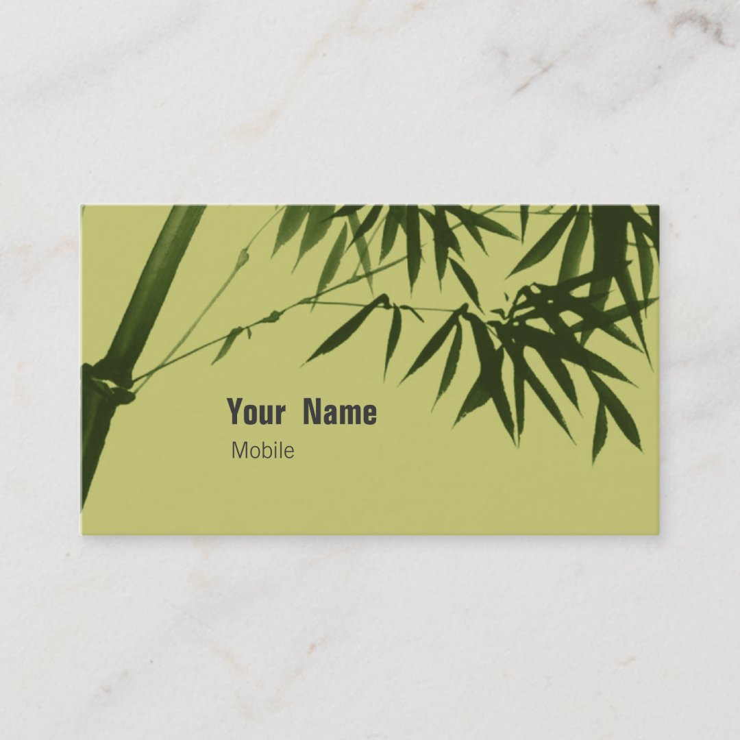 Bamboo Business Card | Zazzle