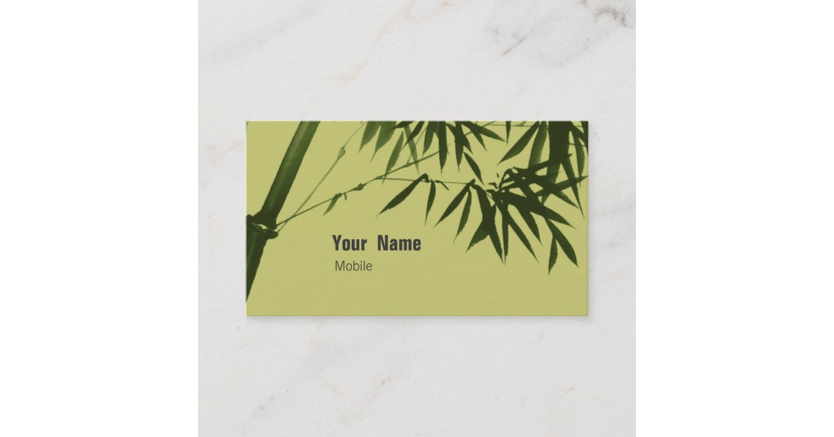 Bamboo Business Card | Zazzle