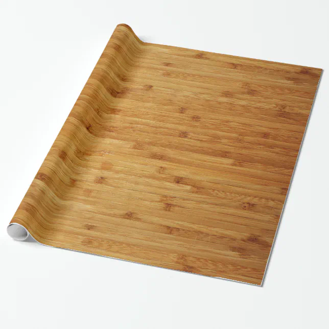 Bamboo Butcher Block Wrapping Paper | Zazzle