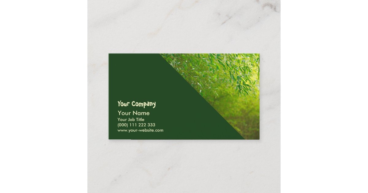 Bamboo forest business card | Zazzle