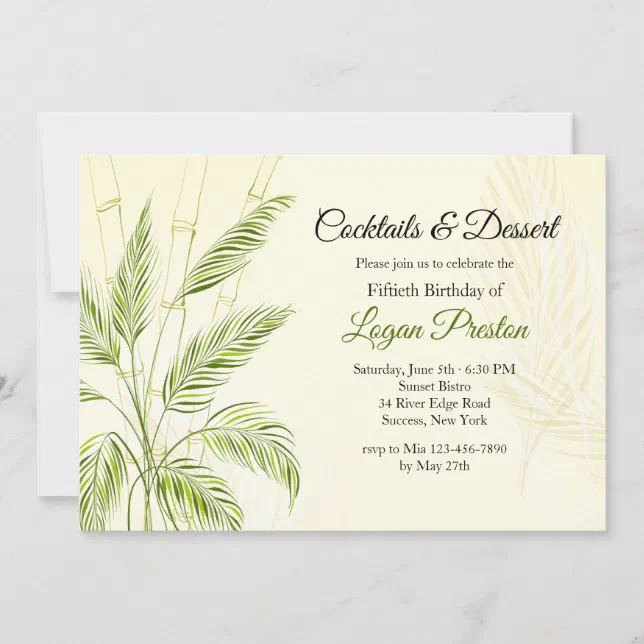 Bamboo Invitation | Zazzle
