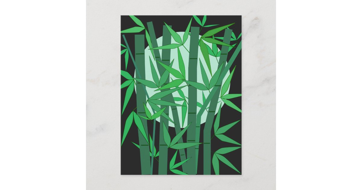 Bamboo Moon Postcard | Zazzle