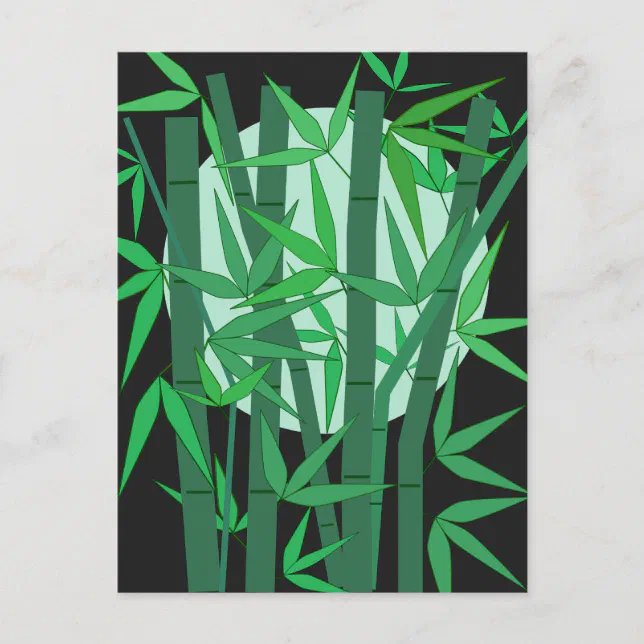 Bamboo Moon Postcard | Zazzle