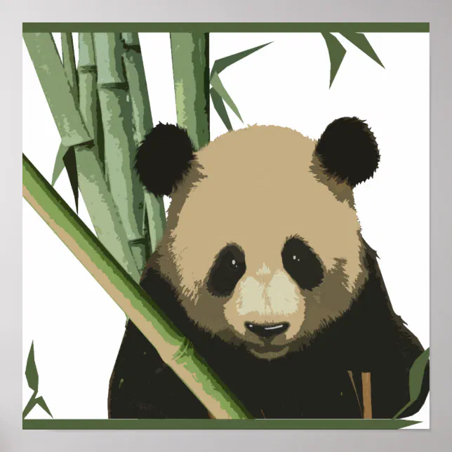 Bamboo Panda Poster | Zazzle