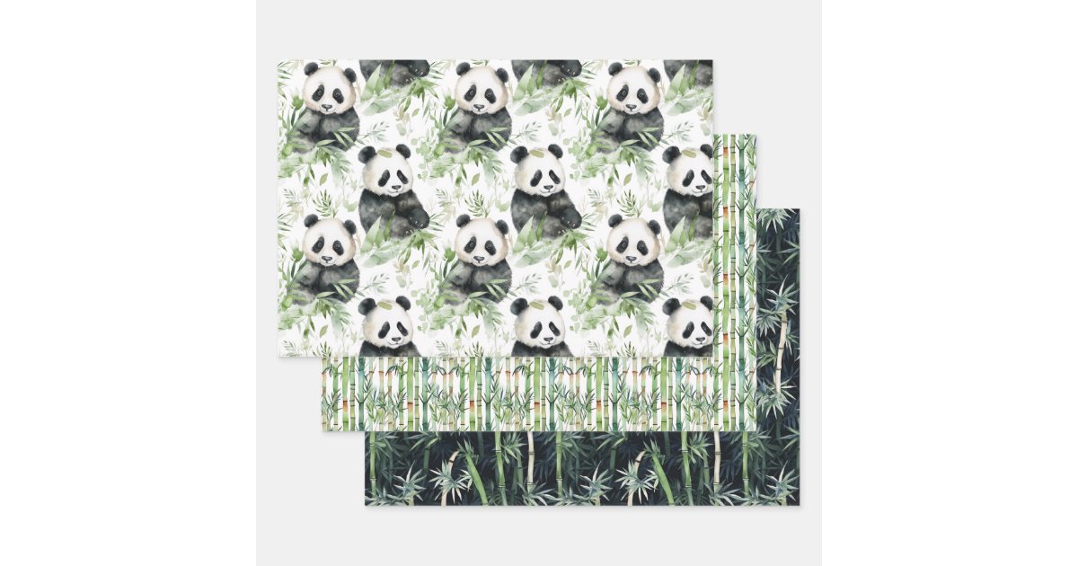 Bamboo Panda wrapping paper | Zazzle