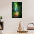Bamboo Passage, A Stunning Wooden Path Poster | Zazzle