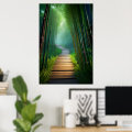 Bamboo Passage, A Stunning Wooden Path Poster | Zazzle