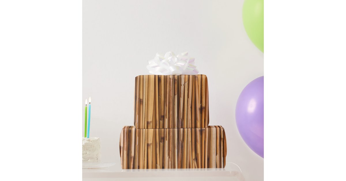 Bamboo Sticks Wrapping Paper | Zazzle
