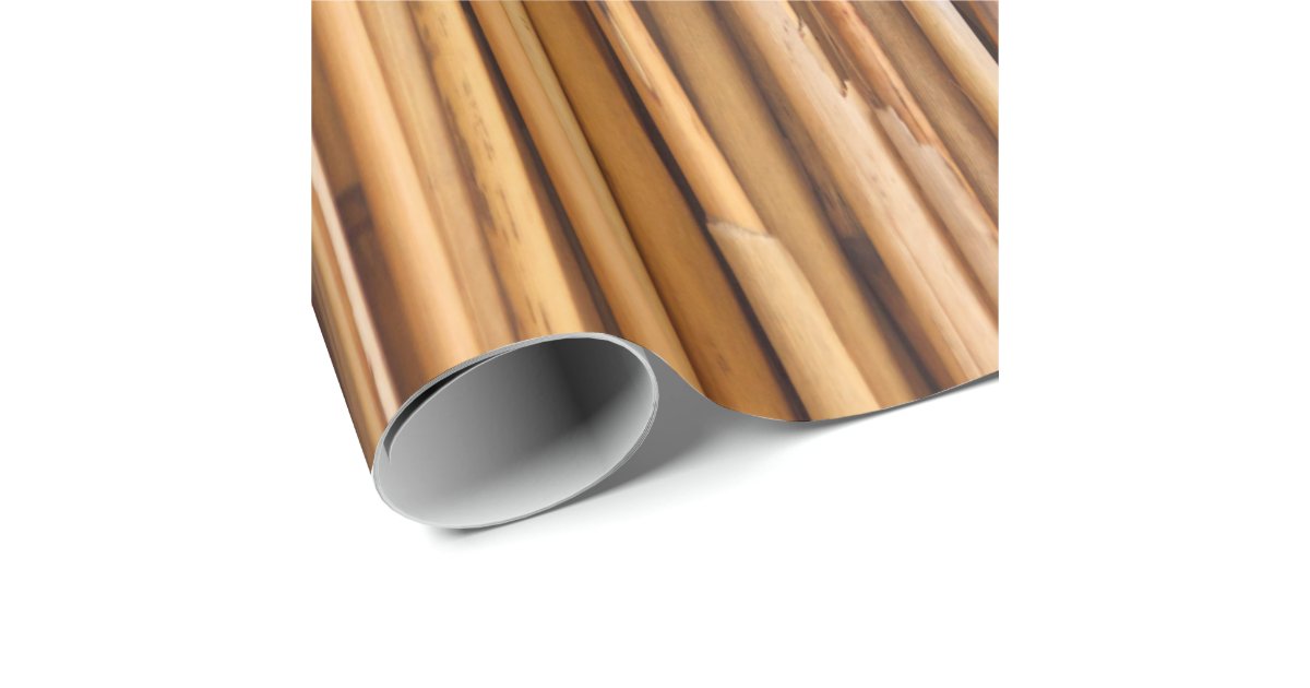 Bamboo Sticks Wrapping Paper | Zazzle.com