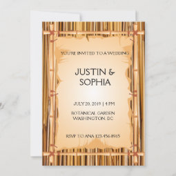 Bamboo Texture Invitation | Zazzle