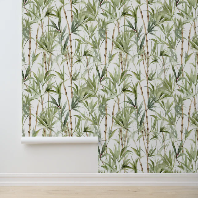 Bamboo Trees Print Wallpaper | Zazzle