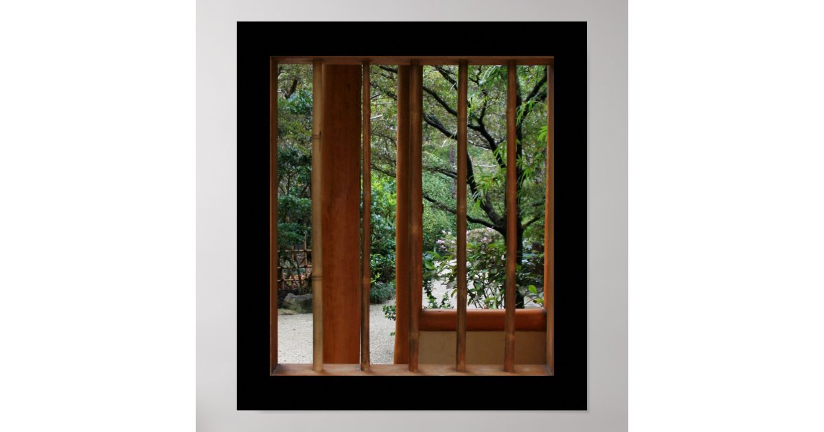 Bamboo Window Poster | Zazzle