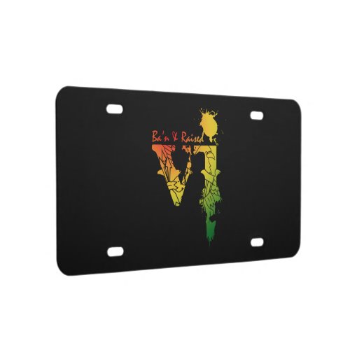 Ba'n And Raised VI License Plate | Zazzle