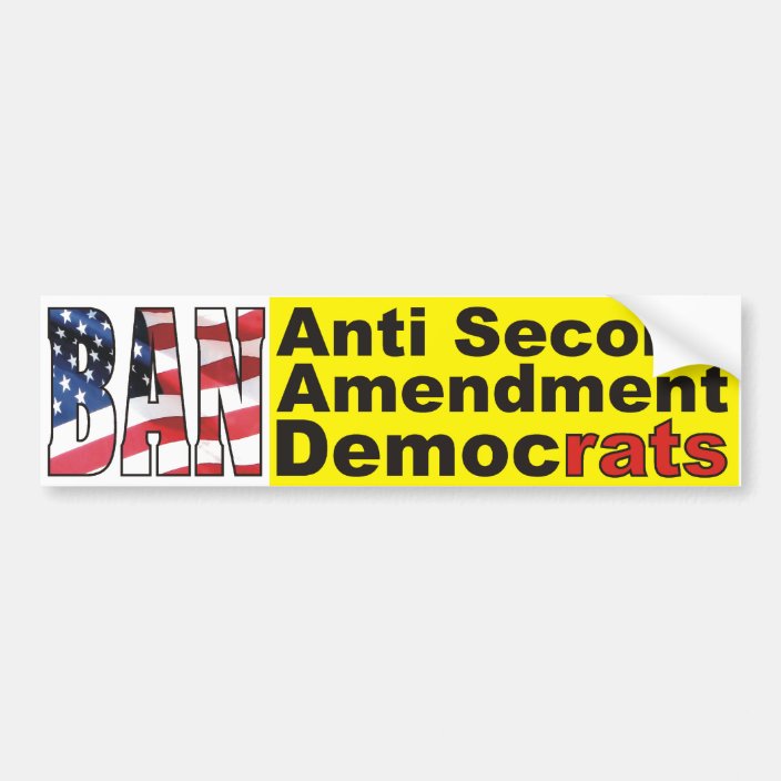 BAN Anti Second Amendment DemocRATS Sticker | Zazzle.com