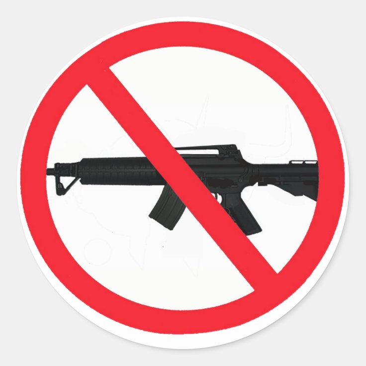 Ban Assault Weapons Classic Round Sticker | Zazzle