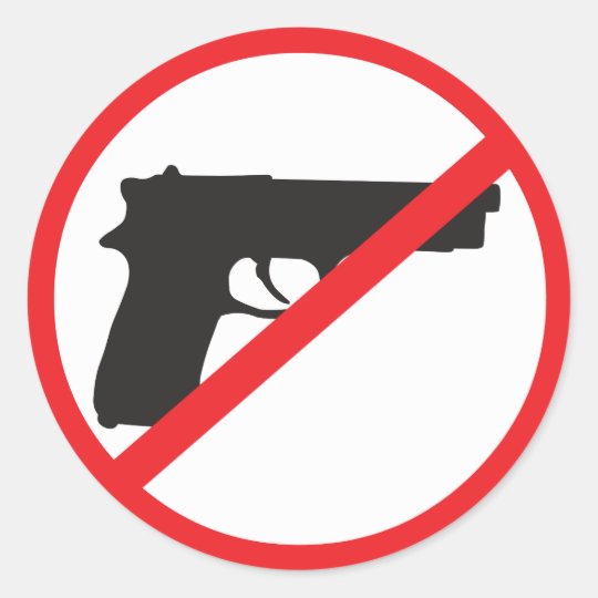 Ban Guns Anti-Gun Pacifist Classic Round Sticker | Zazzle.com