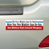 Ban Military-Style Assault Weapons Bumper Sticker | Zazzle