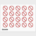 Ban or Prohibit Symbol Classic Round Sticker | Zazzle