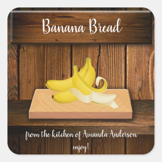 Banana Bread Sq Product Label | Zazzle.com