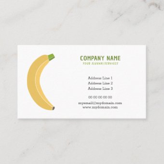 Banana Business Card | Zazzle