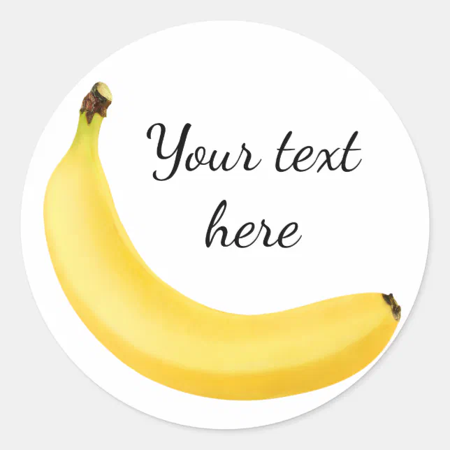 Banana Classic Round Sticker | Zazzle