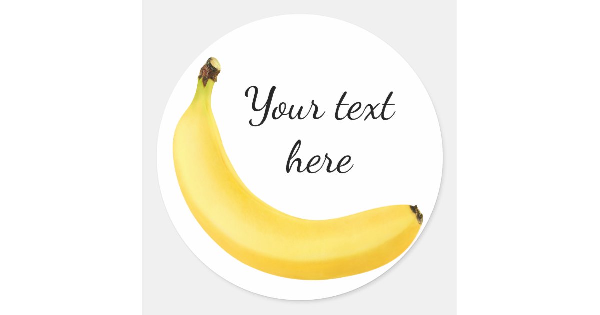 Banana Classic Round Sticker | Zazzle