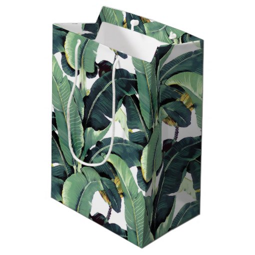 Banana Leaves Palm Tree Tropical Medium Gift Bag | Zazzle