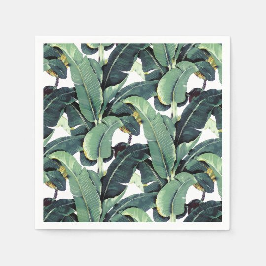 Banana Leaves Palm Tree Tropical Paper Napkins | Zazzle.com