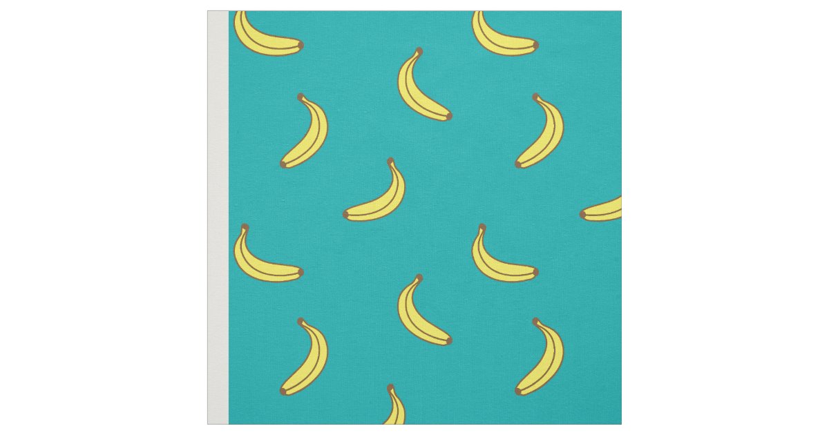 Banana Pattern Fabric | Zazzle