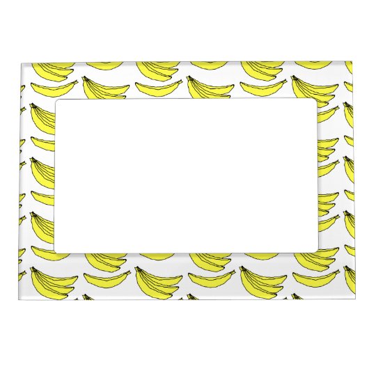 Banana Pattern. Magnetic Picture Frame | Zazzle.com