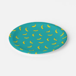 Banana Pattern Paper Plates | Zazzle