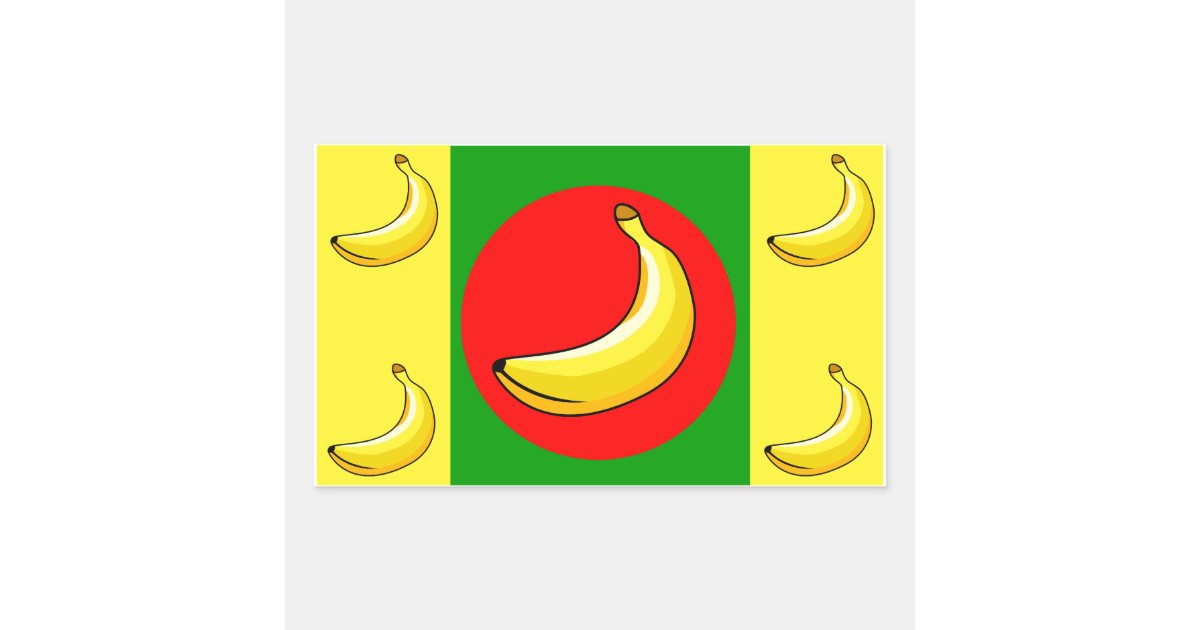 Banana Republic Flag Rectangular Sticker | Zazzle