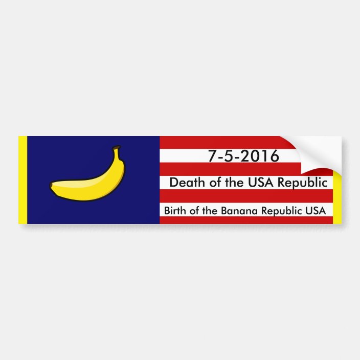 Banana Republic USA DOB Sticker | Zazzle.com
