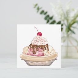 Banana Split Invitation | Zazzle