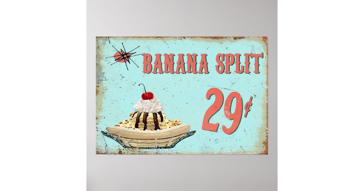 Banana Split Poster | Zazzle
