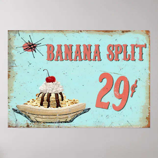 Banana Split Poster | Zazzle