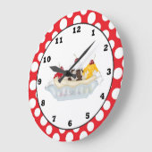 Banana Split sweet treat wall clock | Zazzle