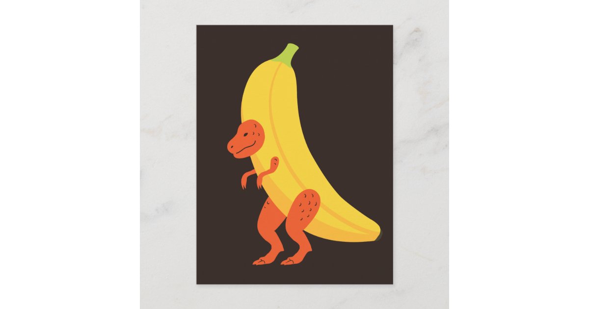 Banana T Rex Postcard | Zazzle