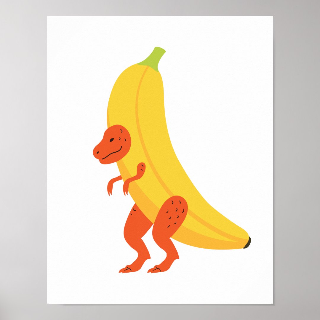 Banana T Rex Poster | Zazzle