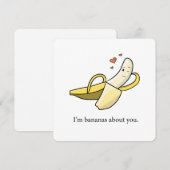 'Bananas about you' valentines day/ love card | Zazzle