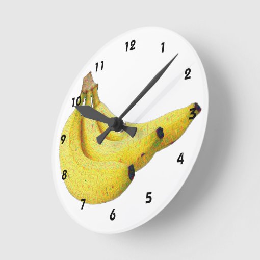 Bananas Round Clock | Zazzle