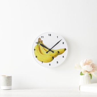 Bananas Round Clock | Zazzle