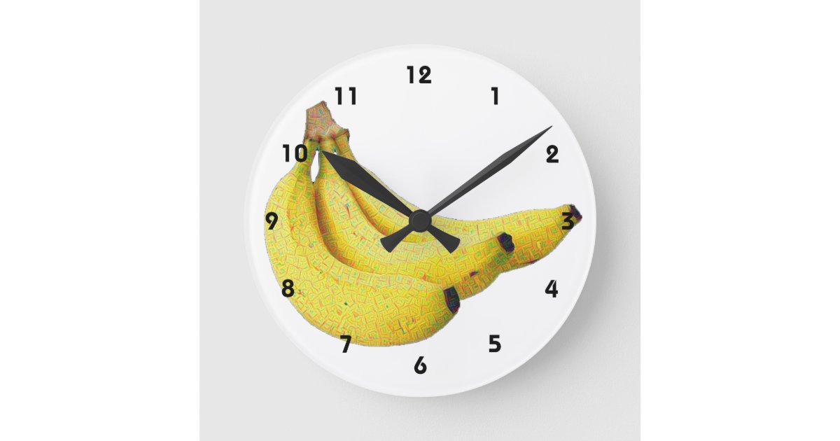Bananas Round Clock | Zazzle