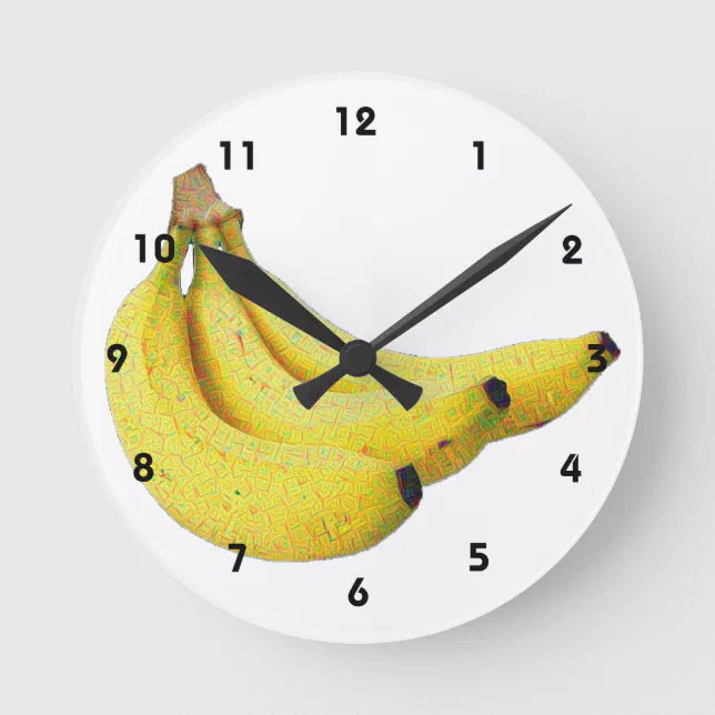 Bananas Round Clock | Zazzle