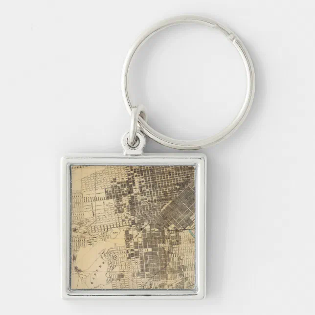 Bancroft's official Guide Map of San Francisco Keychain | Zazzle