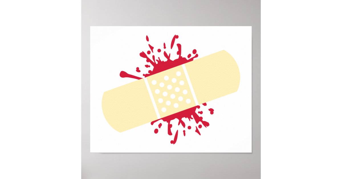 Band-aid Blood Poster | Zazzle
